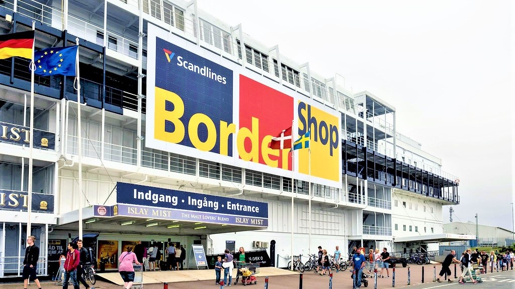 Bordershopen via färjan